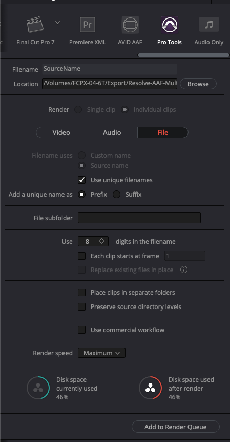 Davinci Resolve AAF Export Settings Vordio